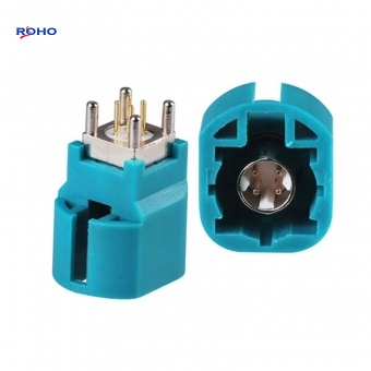 Fakra Z Code HSD 4 Pin Plug Male Connector PCB Mount For Rear Camera Manufacturer