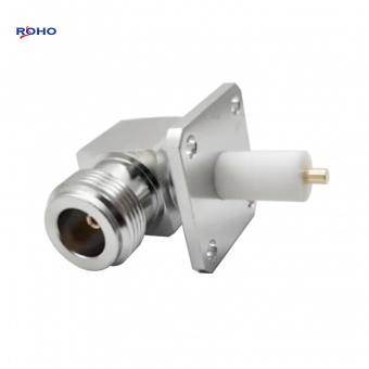 N Female Right Angle Connector Solder Attachment 4 Hole Flange Mount Pin Terminal Manufacturer