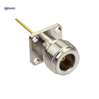 N Female 4 Hole Flange Panel Mount Connector With Long Solder Pin ...