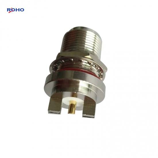 N Type Connector Female Straight Bulkhead Edge Panel Mount Solder For ...