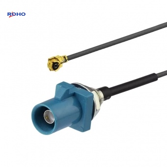 Fakra Plug To UFL IPEX Bulkhead Mount Coaxial Connector Assembly With 1 ...