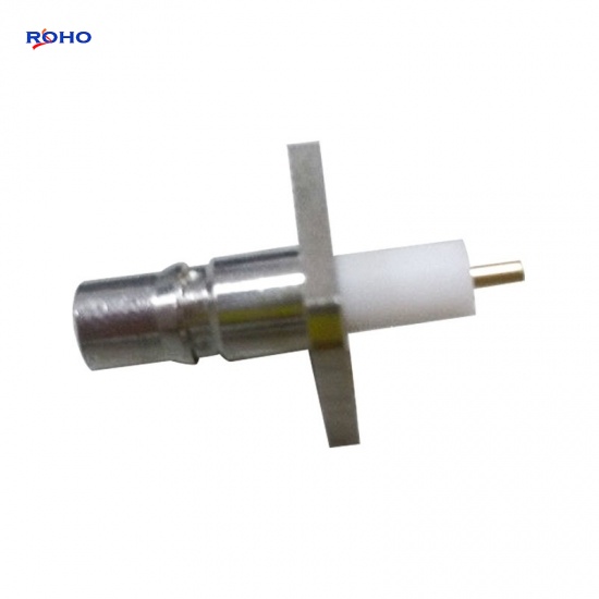 QMA Female Connector Solder Attachment 4 Hole Flange Mount With Pin ...